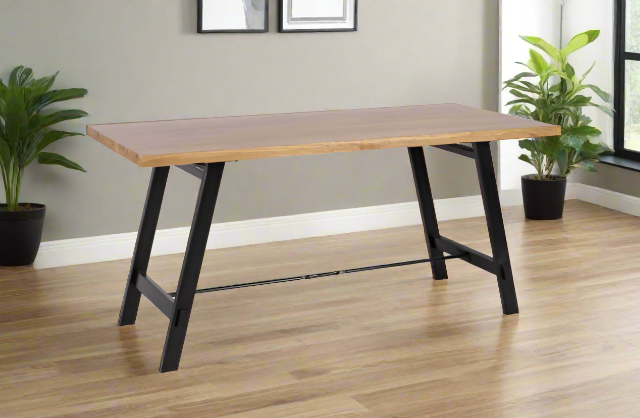Cavendish Small Dining Table with Black Metal Legs – InterDesign Boutique