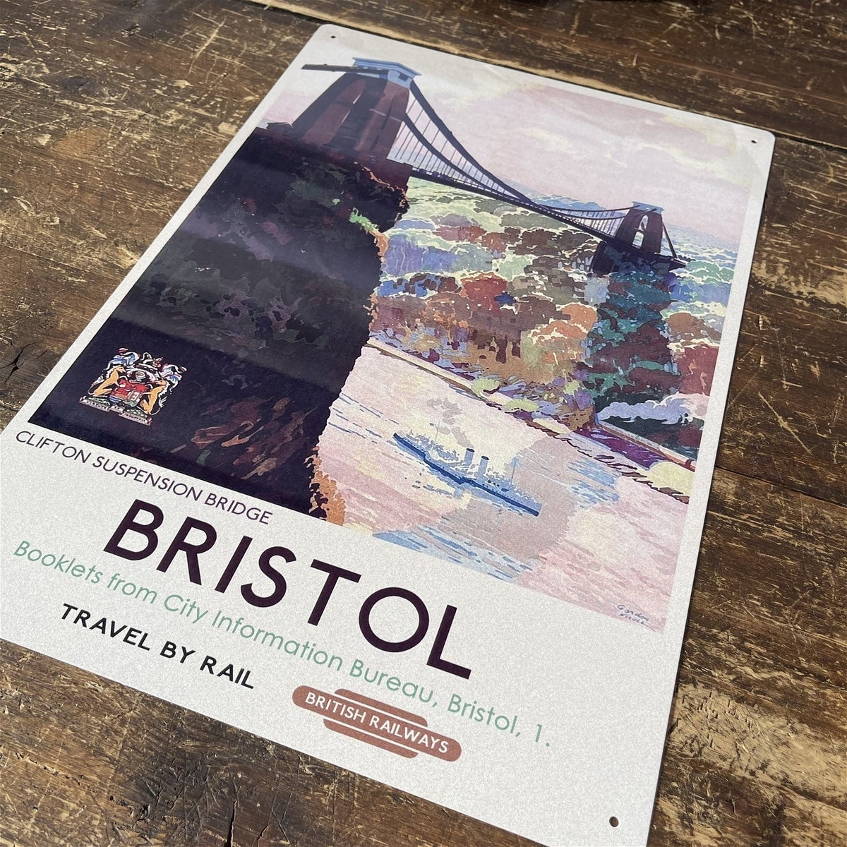 Vintage Metal Sign - British Railways Retro Advertising, Bristol Clift ...