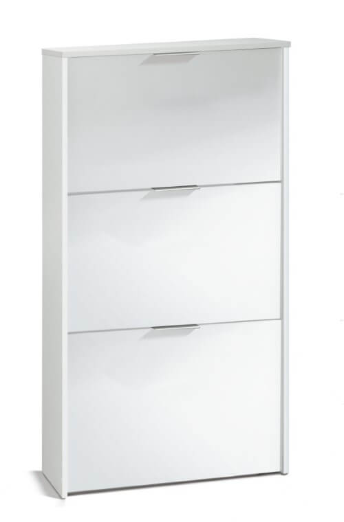 Arctic Shoe Cabinet 3 Doors White - InterDesign Boutique - Storage